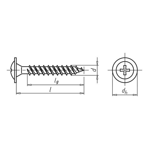 WÜRTH Malta Online Shop-WÜPOFAST®, blue galvanised Back panel screw
