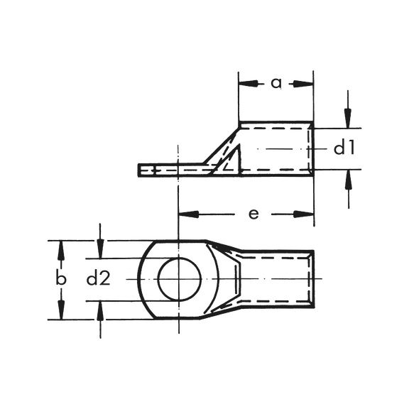 WÜRTH Malta Online Shop-Pipe cable lug with inspection hole