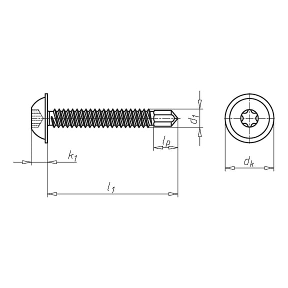 WÜRTH Malta Online Shop-pias® drilling screw, round head with collar ...